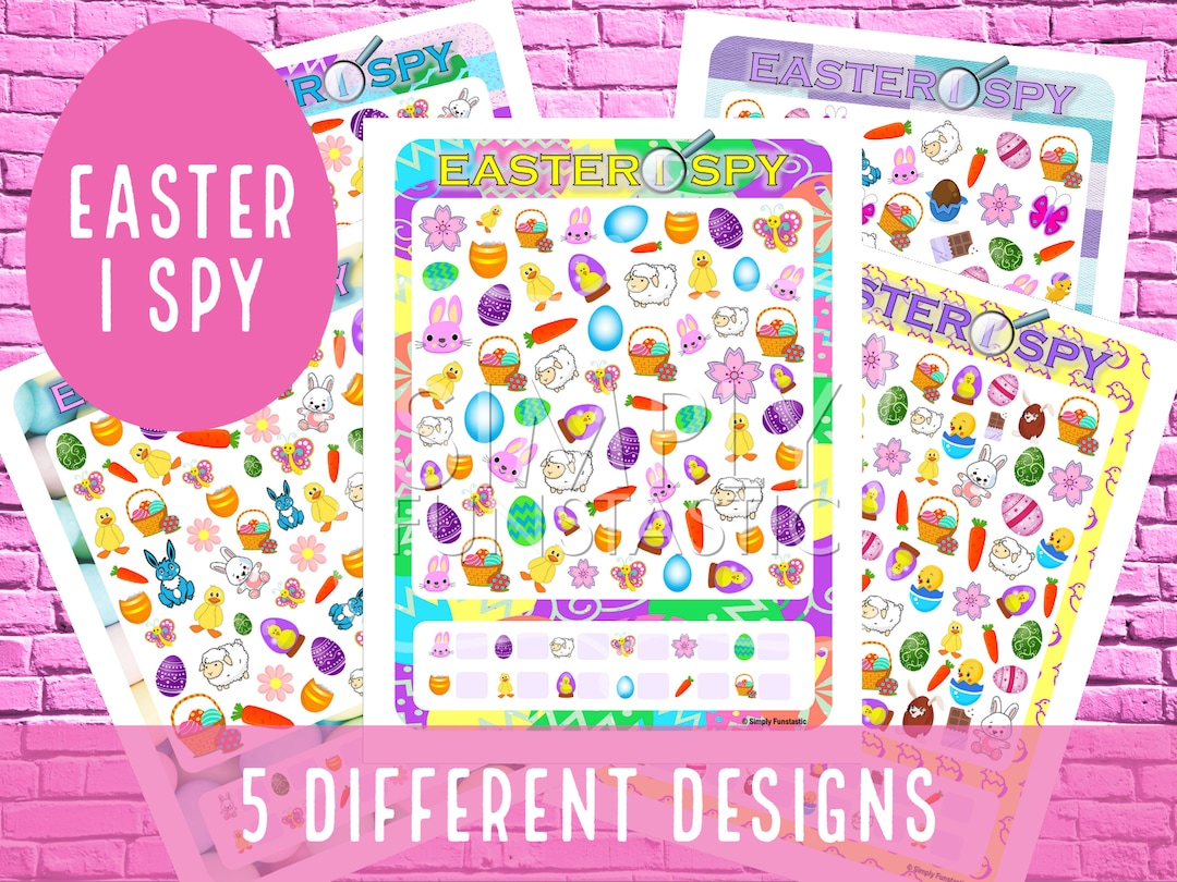 Easter I Spy Game: Fun Easter Activity, 5 Printable Designs (digital ...