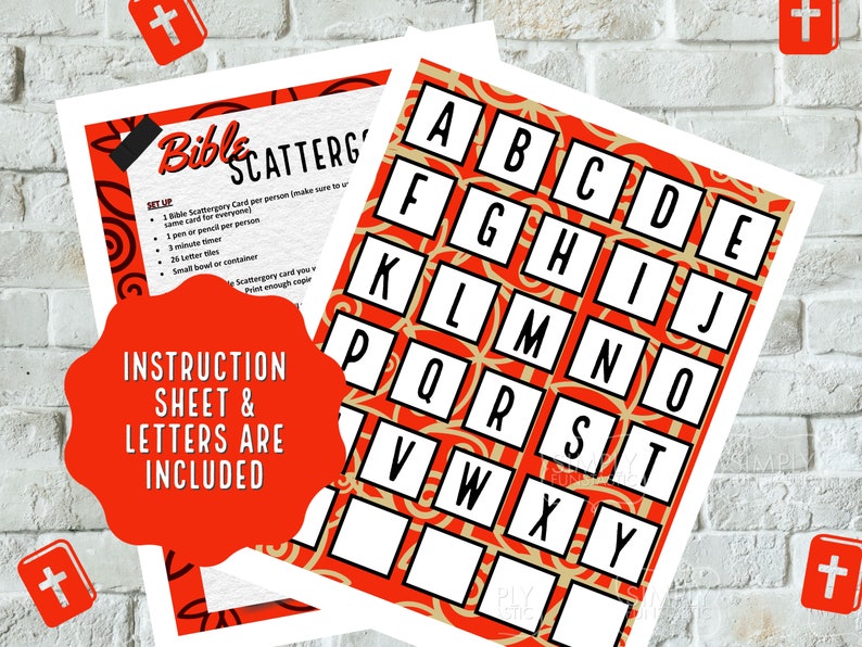 Bible Scattergories Game | Bible Word Game | Christian Game | Church ...