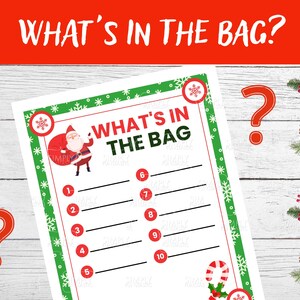 Christmas What's in the Bag Game, Family Game, Office Christmas Party ...