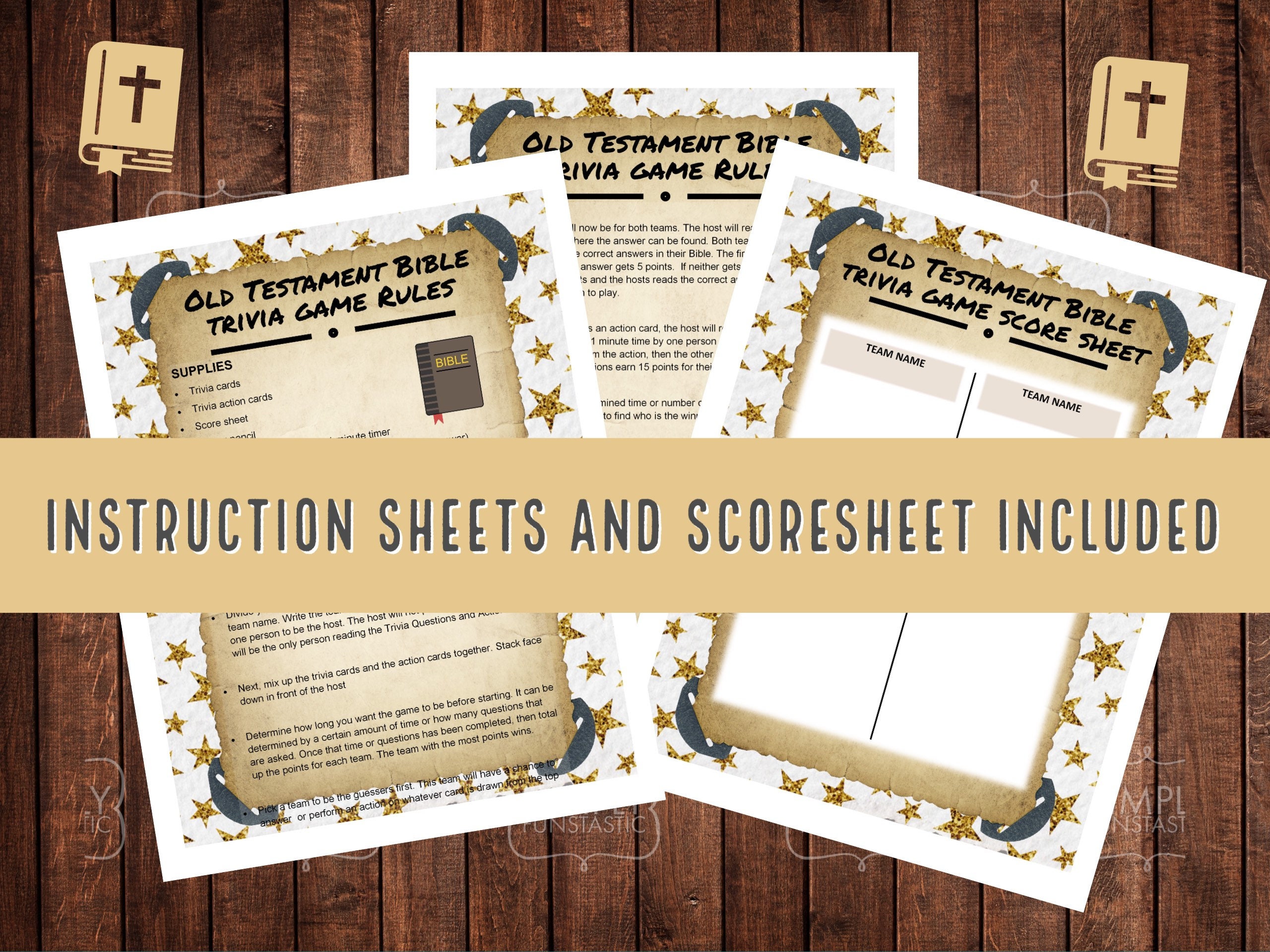 Old Testament Bible Trivia Action Game, Christian Trivia Printable ...