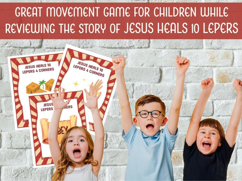 Jesus Heals 10 Lepers 4 Corners Bible Game: Church Activity (digital ...