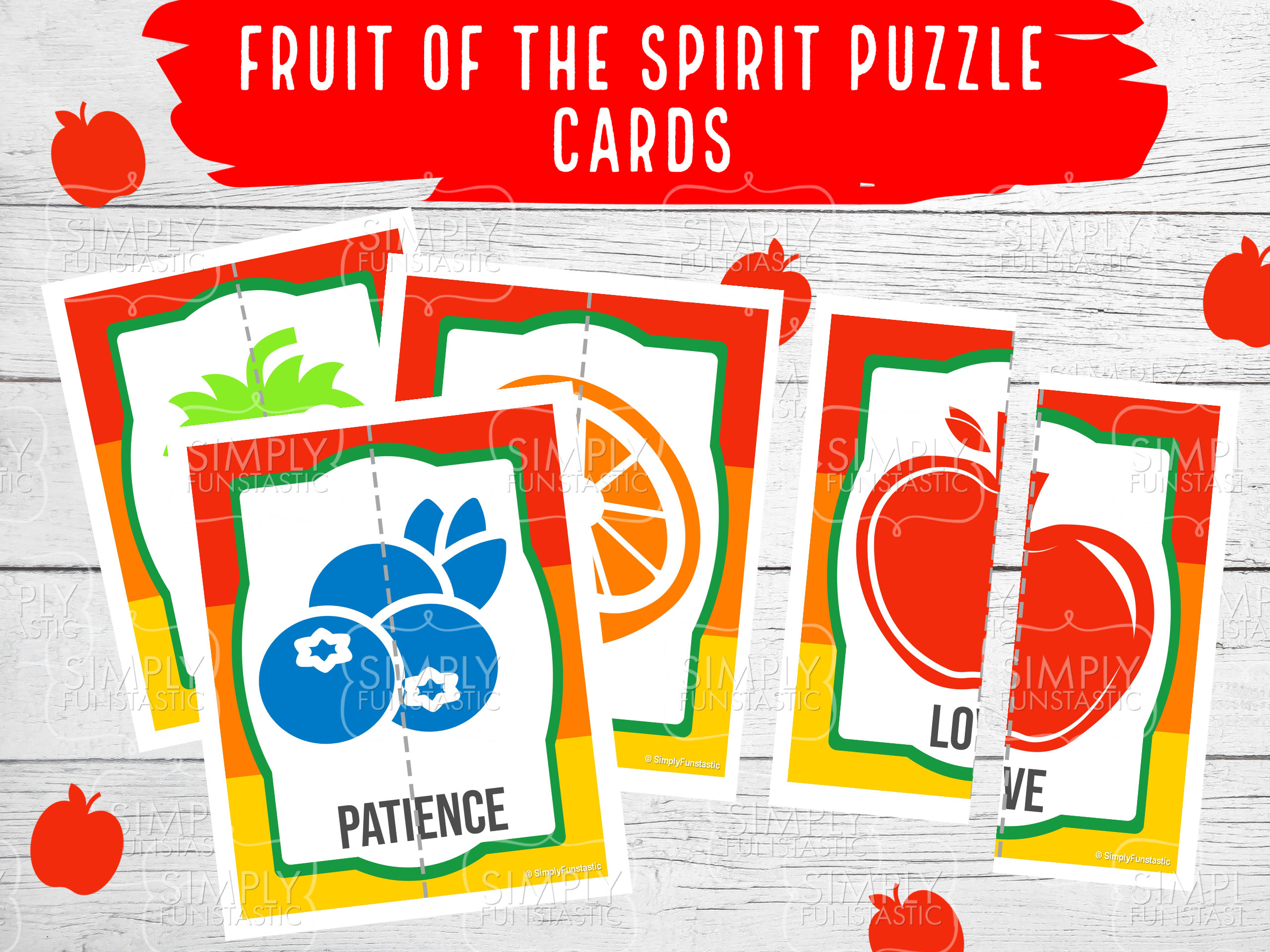 Fruit of the Spirit Puzzle Cards | Fruit Puzzle Game | Scavenger ...