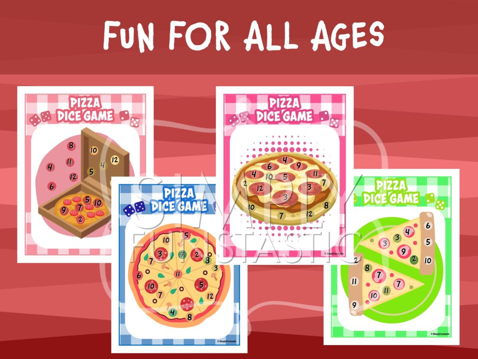 Pizza Dice Game | Fill in the Pizza Game | Pizza Party Game | Roll A ...