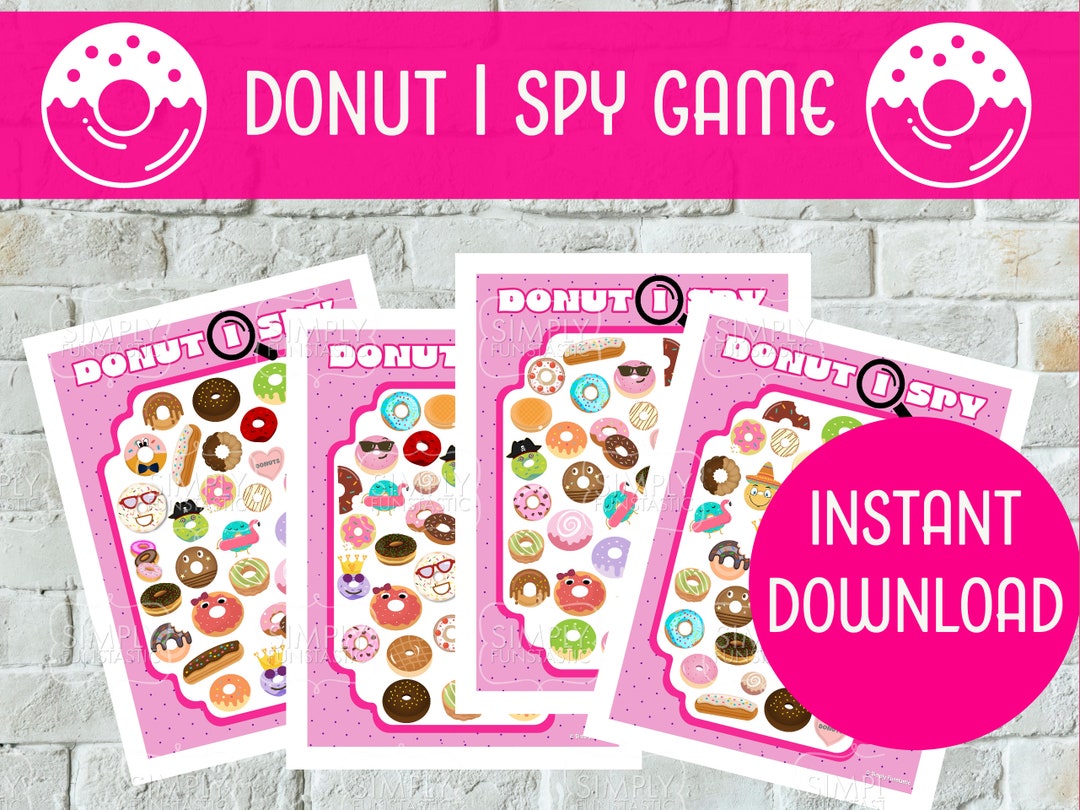 Donut I Spy Printable | Donut Ispy | Fast Seek and Find | Donut Game ...