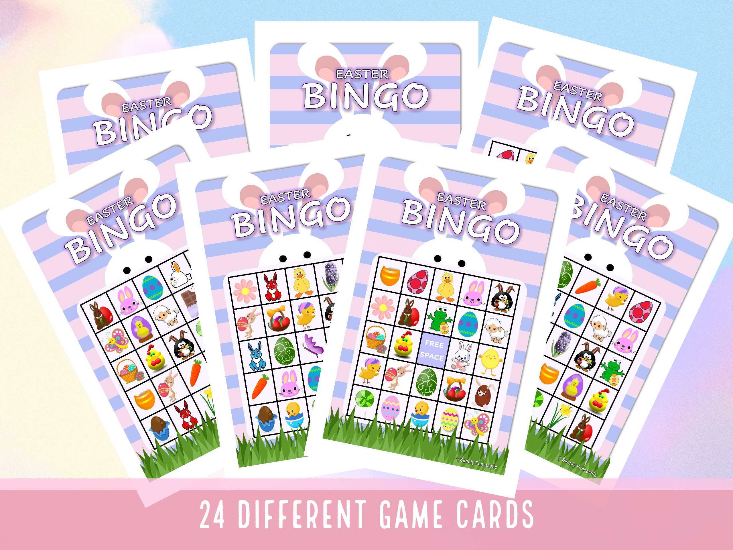 Easter Bunny Bingo | Easter Printable | Easter Bingo | Easter Party ...