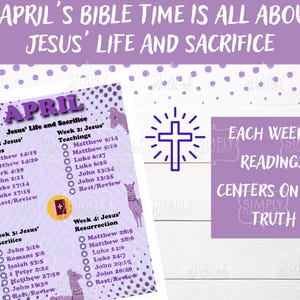 Kids' April Bible Reading Plan: Scripture Chart & Journal (PDF) - Etsy