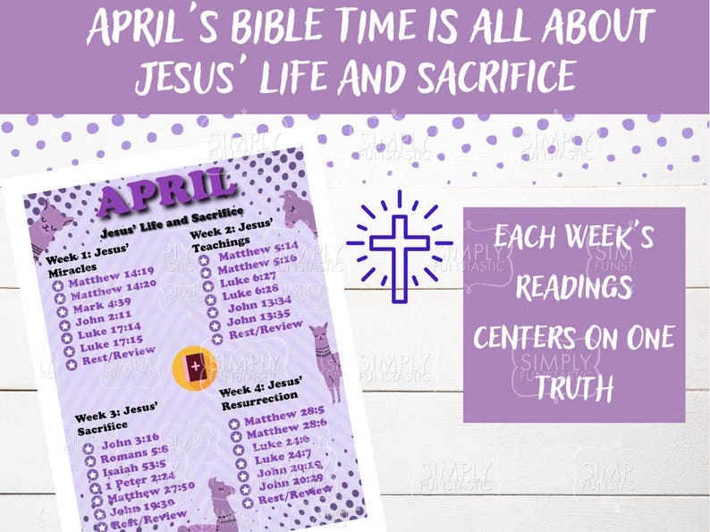 Plan de lectura diaria de la Biblia para niños de abril, plan de ...