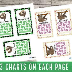 3 Sloth Classroom Reward Incentive Charts | Children Reward ...