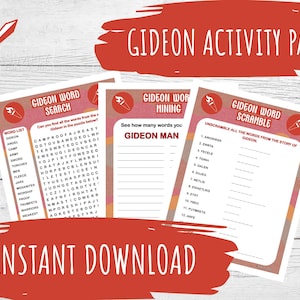 Gideon Bible Activity Pages | Gideon Bible Games | Gideon Bible Puzzles ...