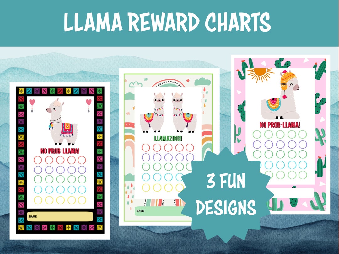 Llama Reward Charts: Kids Chore & Potty Training (digital Download) - Etsy