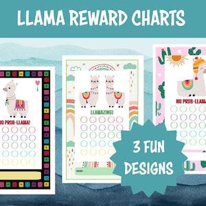 Llama Reward Charts: Kids Chore & Potty Training (digital Download) - Etsy