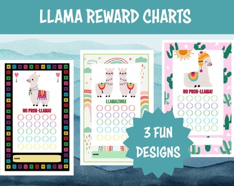 Llama Reward Charts: Kids Chore & Potty Training (digital Download) - Etsy