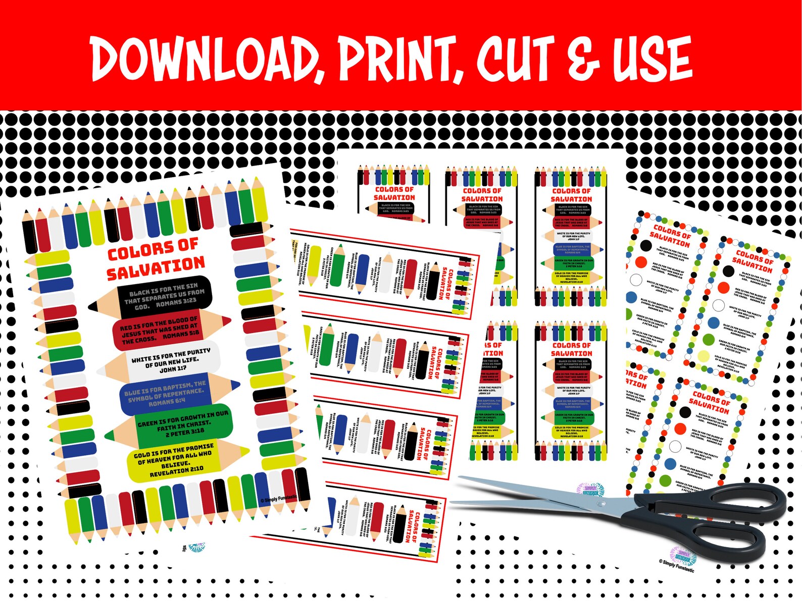 Colors of Salvation Bundle, Printable Salvation Card, Colors of the ...