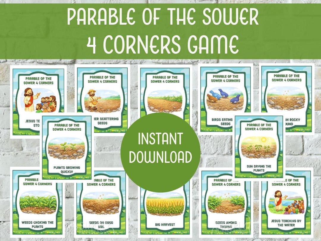 Parable of the Sower Game: Bible Story 4 Corners (digital Download ...