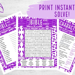 Women of the Bible Activity Bundle: Printable Sunday School Games ...