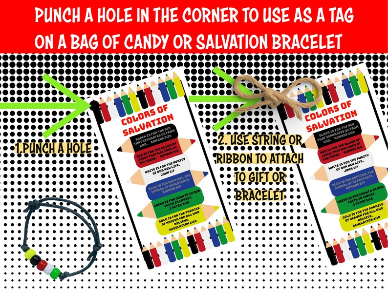 Colors of Salvation Bundle, Printable Salvation Card, Colors of the ...