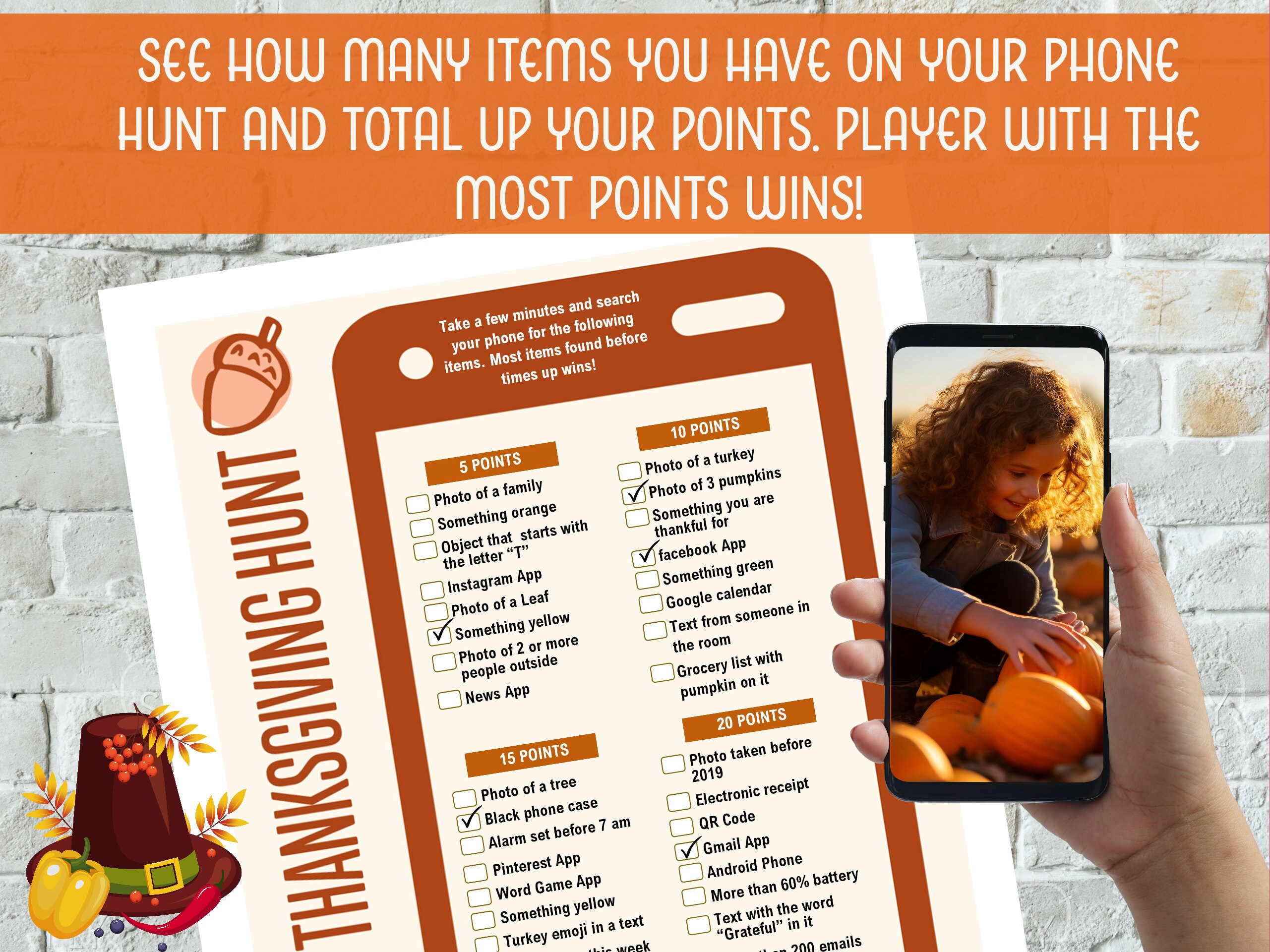 Thanksgiving Phone Scavenger Hunt Game (digital Download) - Etsy