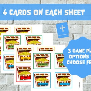 Treasure Chest Books of the Bible Flashcards & Games| Bible Printable ...