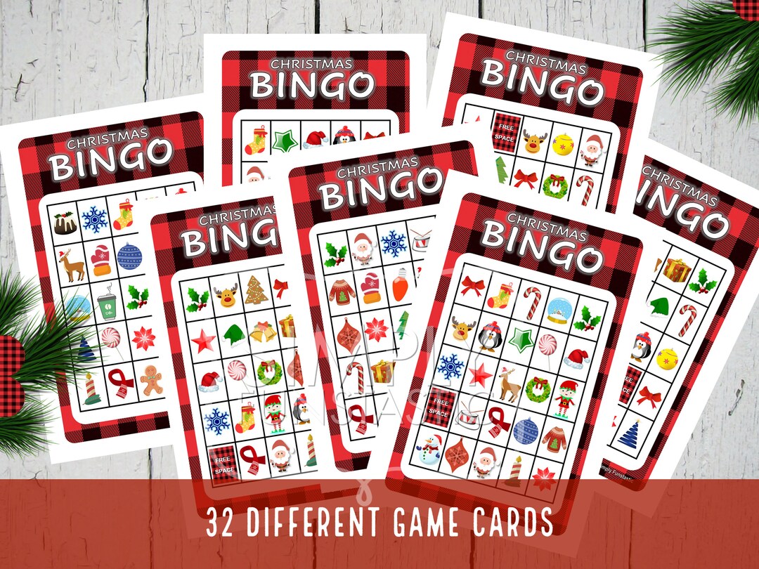 Flannel Christmas Bingo Flannel Christmas Game Christmas Bingo 32 Game ...