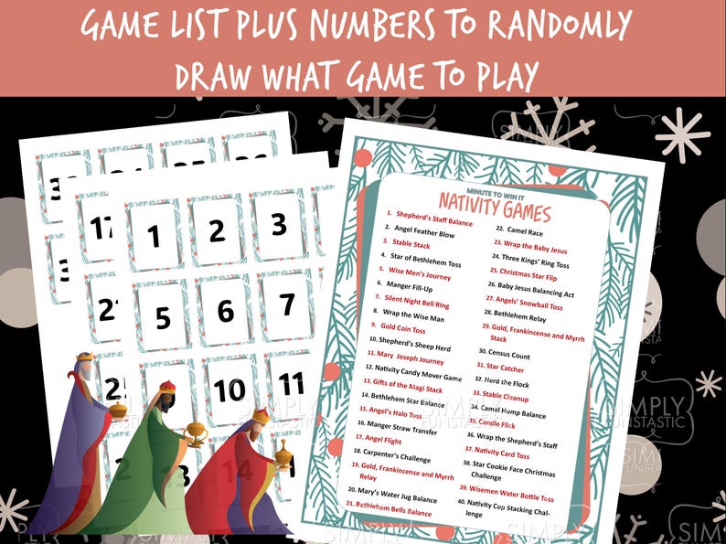 Nativity Minute to Win It Games: 40 Printable Christmas Games (PDF) - Etsy