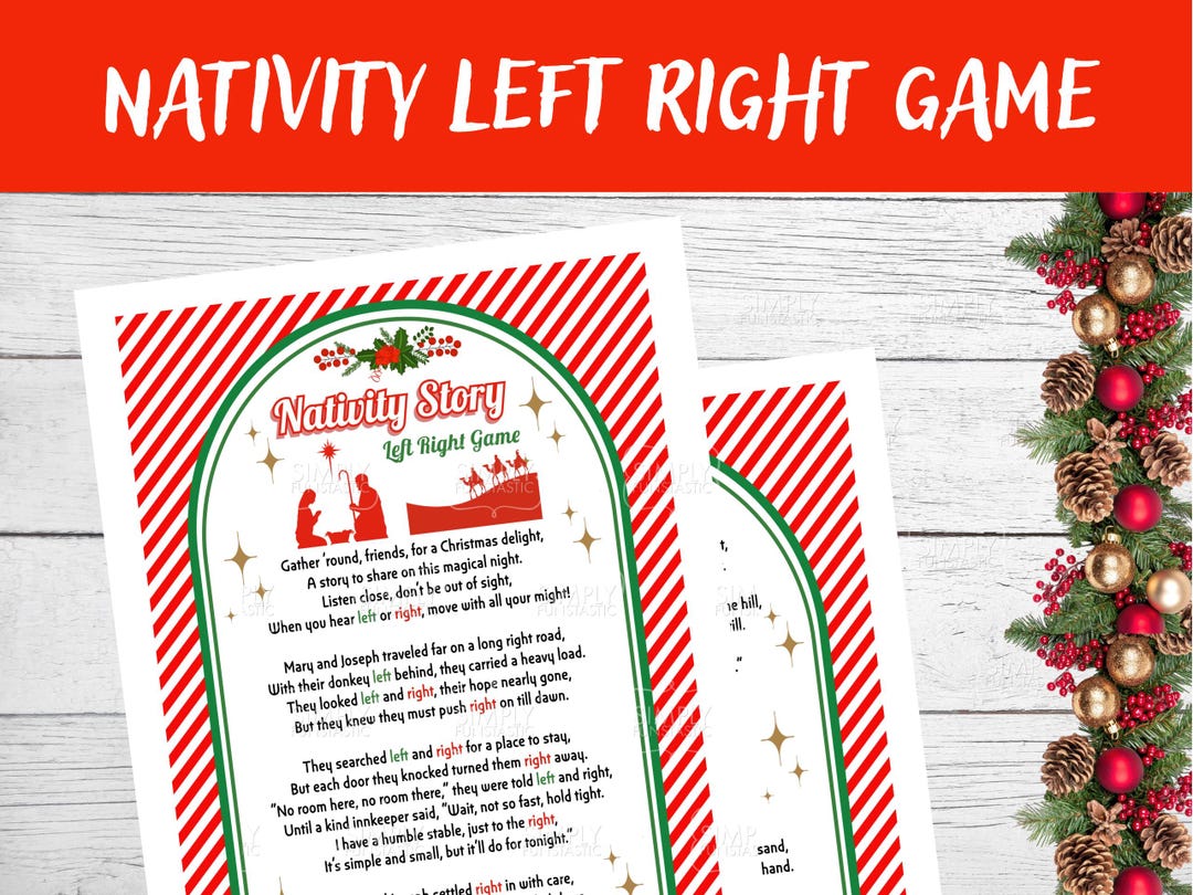 Nativity Left Right Game: Christmas Story Printable (PDF) - Etsy