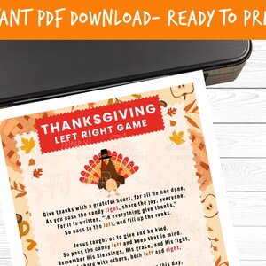 Left Right Thanksgiving Game, Left Right Bible Game, Thanksgiving Bible ...