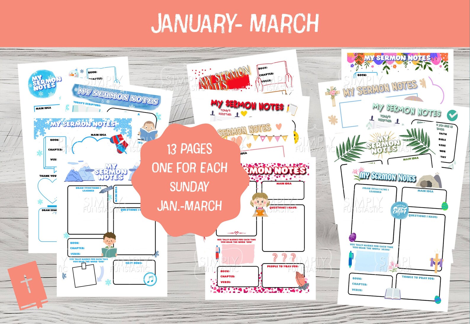 Mega Sermon Notes Bundle for Kids, Children's Sermon Notes, Bible Study ...
