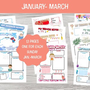 Mega Sermon Notes Bundle for Kids, Children's Sermon Notes, Bible Study ...