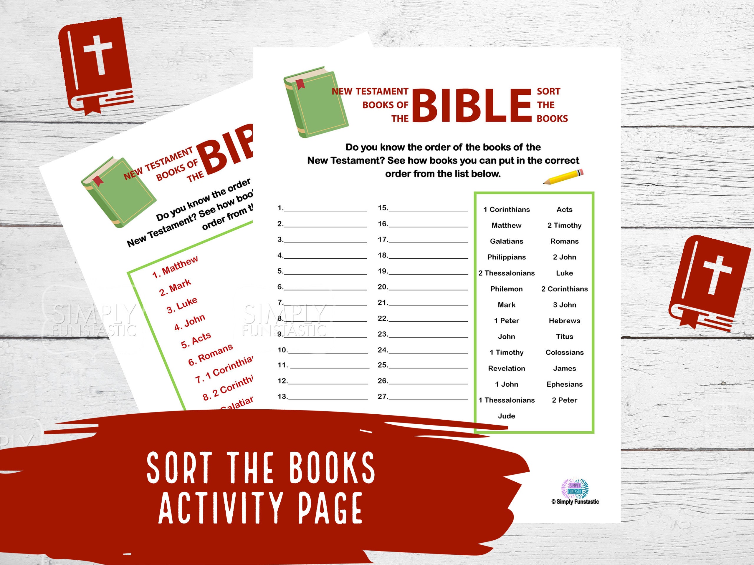 Engaging Bible Activities Set New Testament Games Pack Printable Bible ...