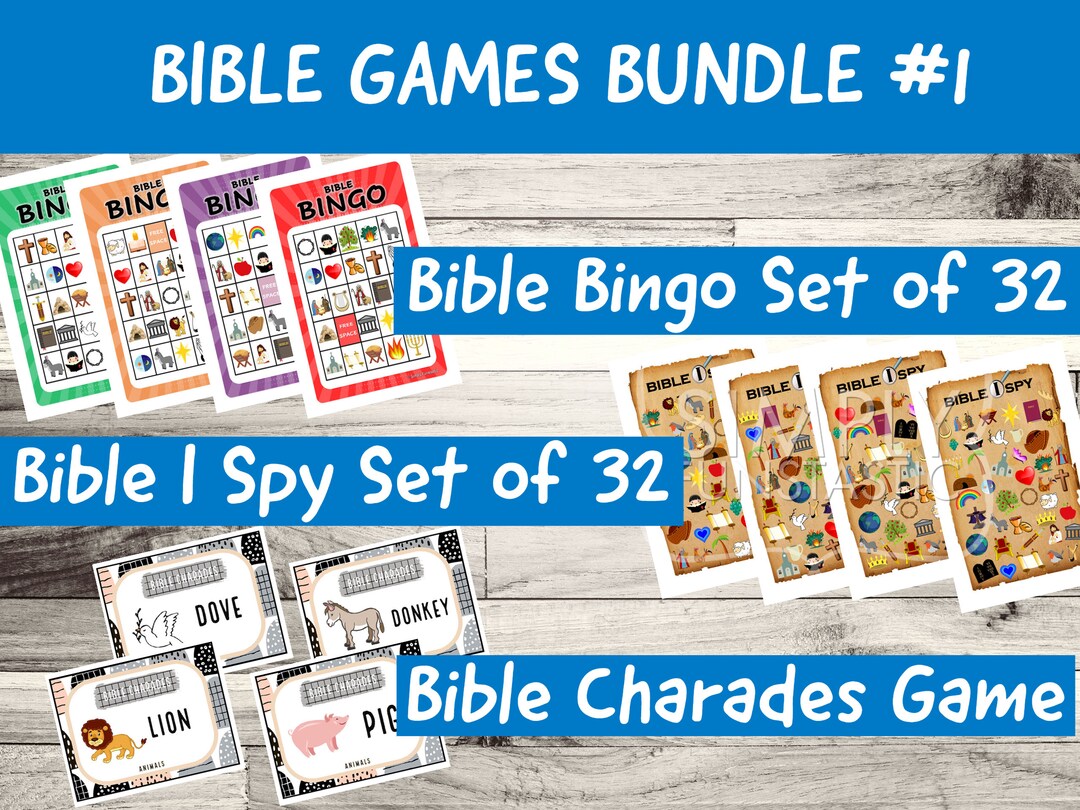 Bible Games Bundle #1| 3 Fun Bible Games| Bible Bingo Game | Sunday ...
