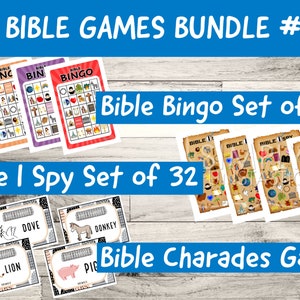 Bible Games Bundle #1| 3 Fun Bible Games| Bible Bingo Game | Sunday ...