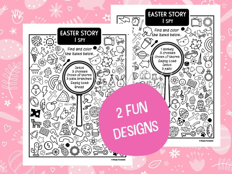 Easter Story I Spy Seek and Find Printable Game: Sunday School Activity ...