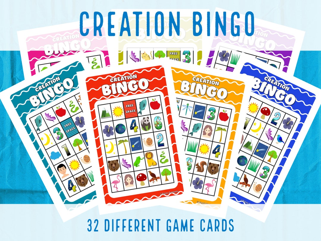 Creation Bingo Game: Sunday School, Bible Game (downloadable Print) - Etsy