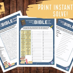 Old Testament Books of the Bible Activity Pages | Bible Games | Bible ...