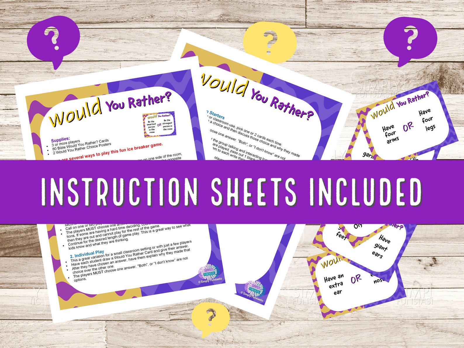 Would You Rather? Game| Fun Ice Breaker Game for Kids |84 Cards ...