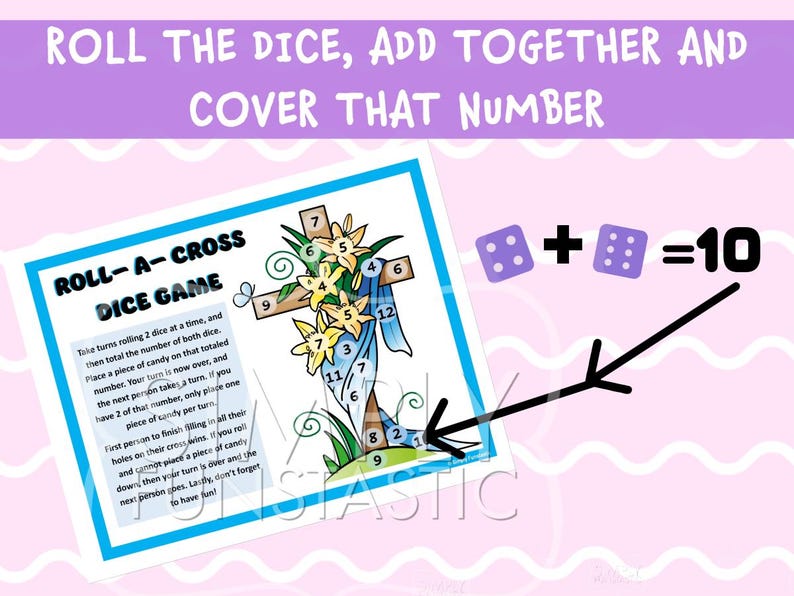 Roll A Cross Dice Game | Bible Candy Game | Fill in Bible Game ...