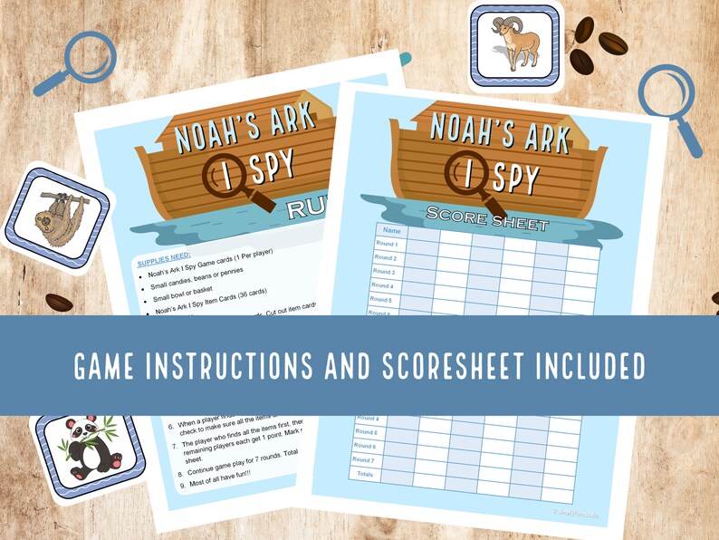 Noah's Ark I Spy Game: Bible VBS Activity (digital Download) - Etsy