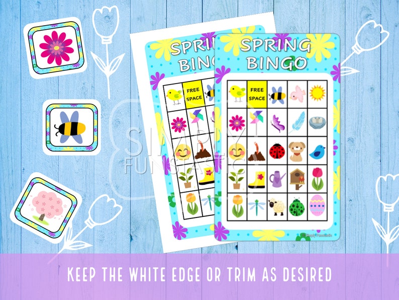 Spring Bingo Game: 32 Printable Cards (instant Download) - Etsy