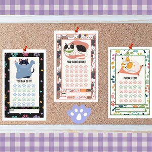 Whimsical Cat Classroom Incentive Charts | Kids Reward System ...