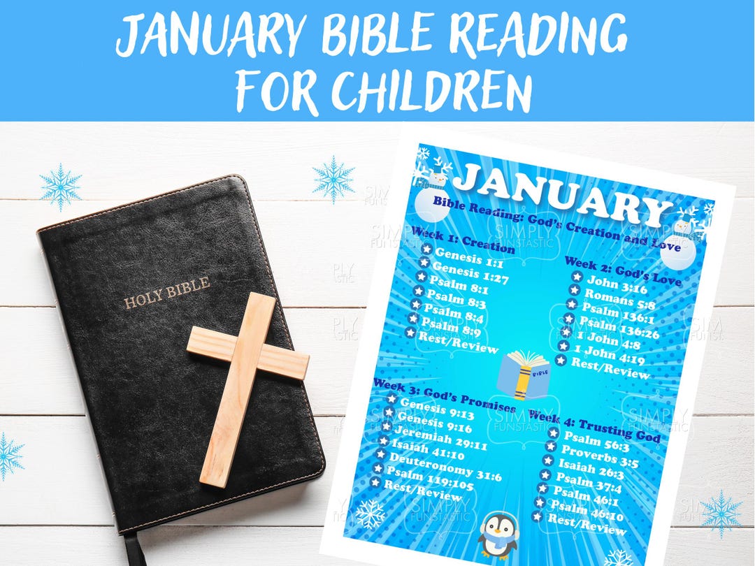 Daily Bible Reading Plan for Kids January, Kids' January Bible Reading ...