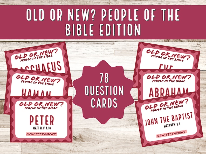 Old or New? People of the Bible Game | Old and New Testament Game ...