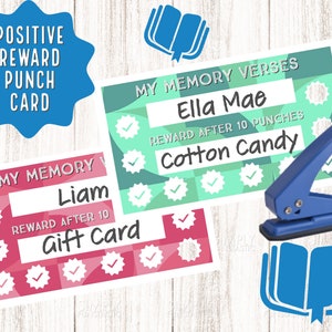 Punch Cards | Memory Verse Punch Card | Reward Card | Punchcard | Kid's ...