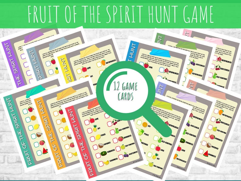 Fruit of the Spirit Hunt: Bible Scavenger Game (printable) - Etsy