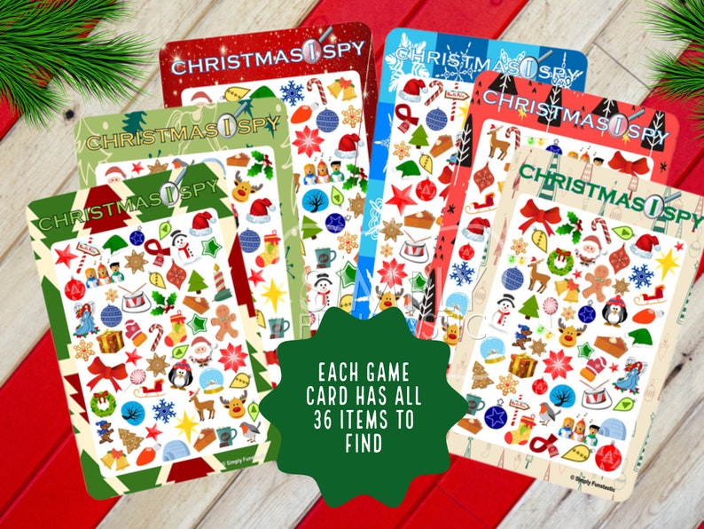 Classroom Christmas I Spy Printable Christmas Ispy Christmas Find It ...