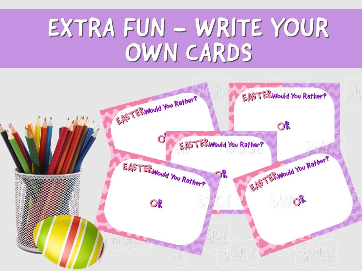 Easter Would You Rather Game: 90 Fun Cards (download & Print) - Etsy