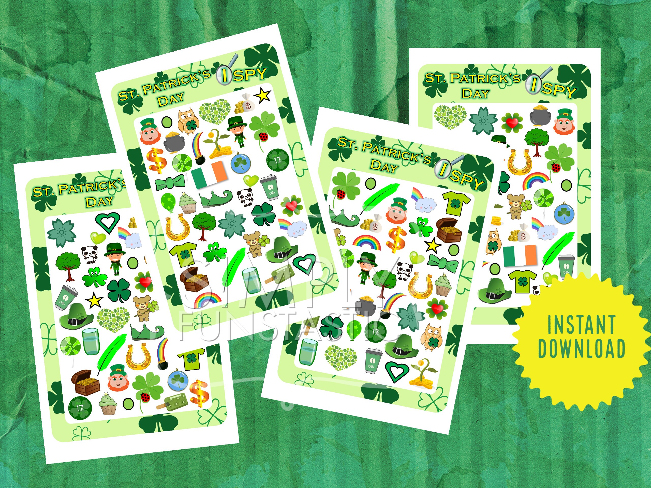 Classroom St. Patrick's Day I Spy Printable Fast Action St. Patricks ...