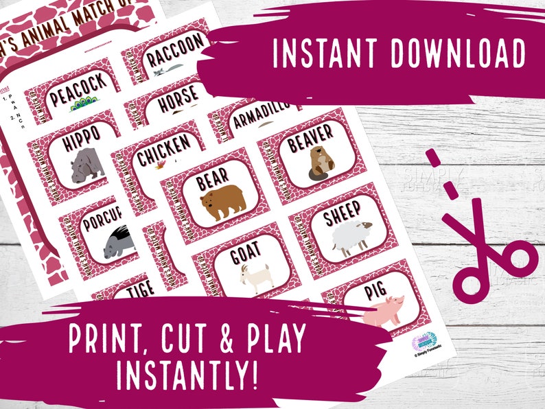 Noah's Animals Match up Card Game | Bible on the Back Game | Christian ...