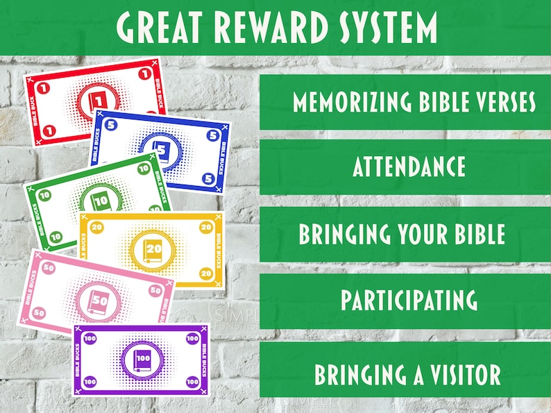 Bible Bucks: Christian Reward System for Kids (printable PDF) - Etsy