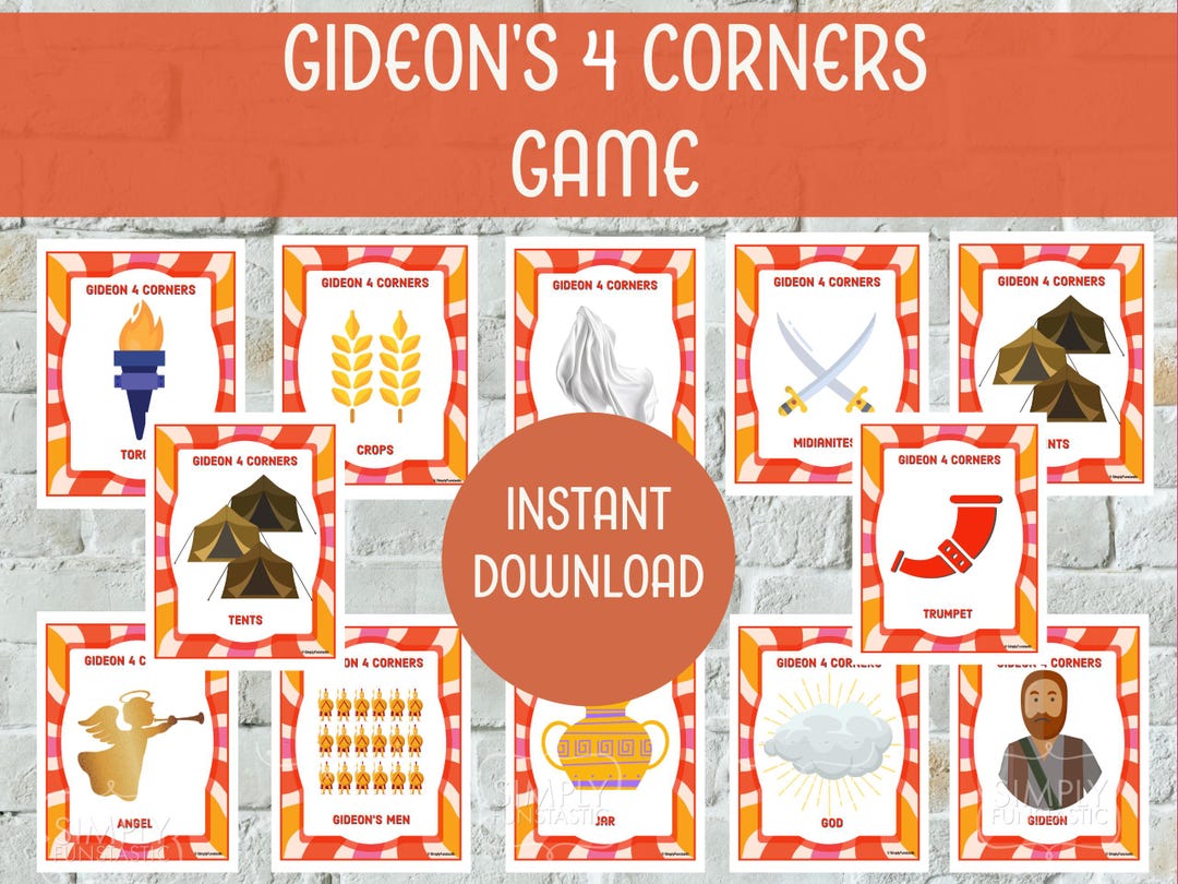 Gideon 4 Corners Bible Game: Church Activity (digital Download) Bible ...