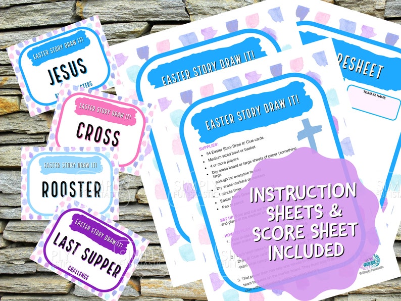 Easter Story Draw It! Game | Bible Game | Resurrection Game | Bible ...